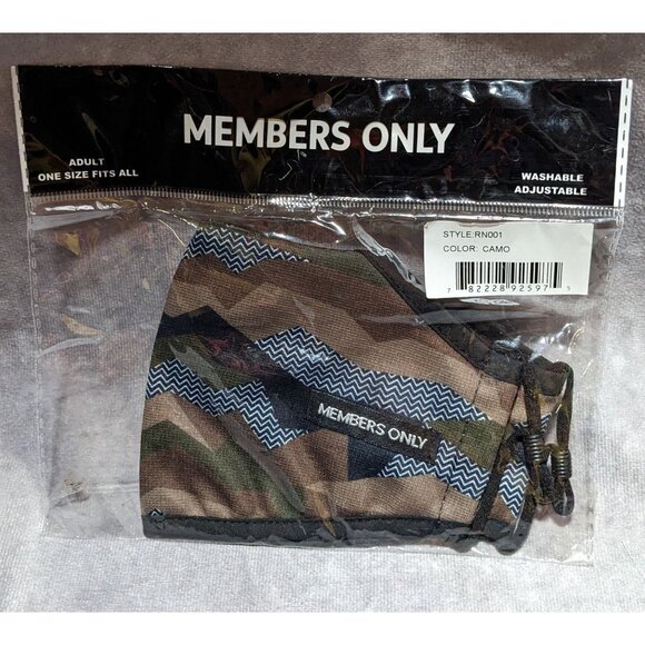 Accessories | Members Only Adjustable Camo Face Mask | Poshmark